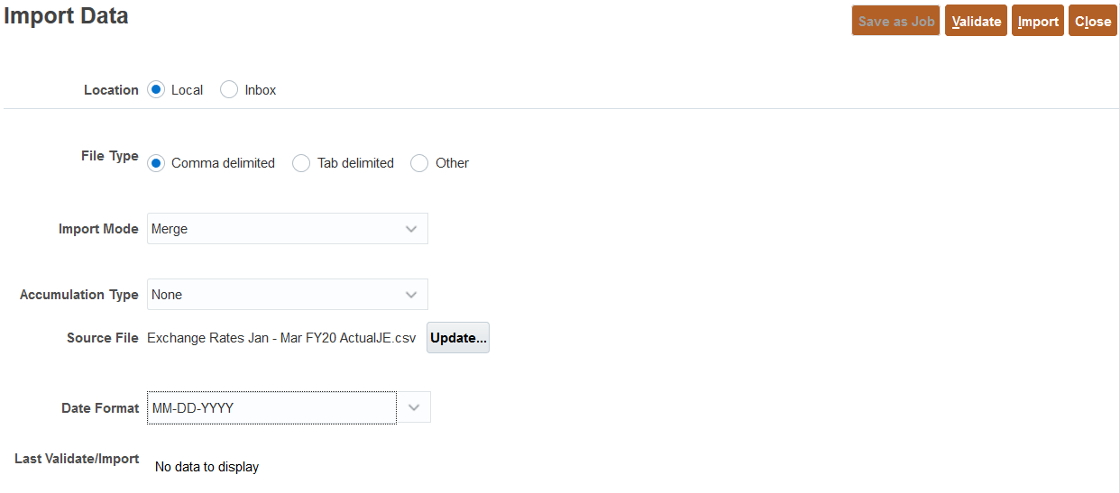 Creating Journals using an Input Currency